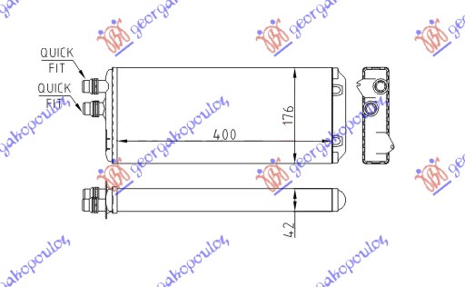 GREJAC KABINE(M)+/-AC (400×176)03-TIP DEN IVECO STRALIS (2003-) (OEM: 42553963)