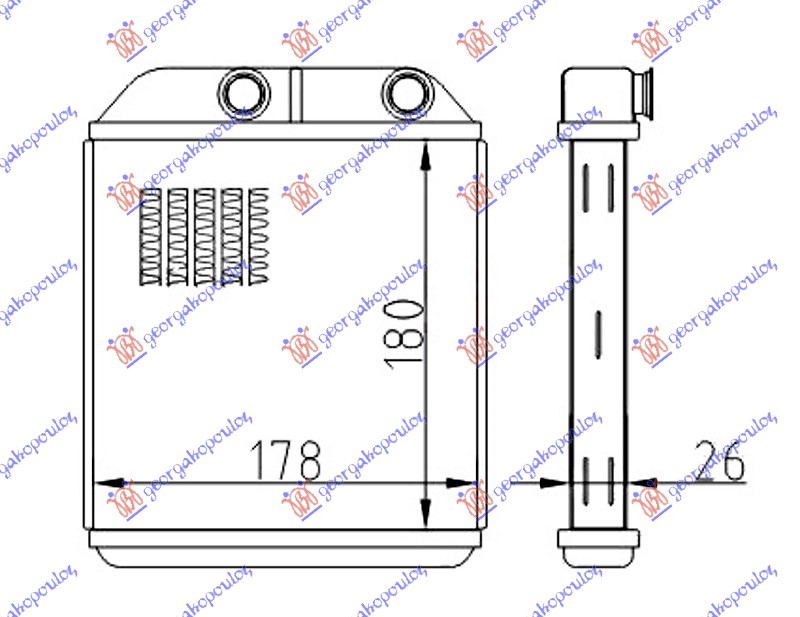 GREJAC KABINE (BR) (180x175x26) VOLVO S40 (2000-2003) (OEM: 30824478, 30850697)