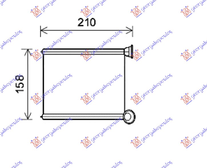 GREJAC U KABINI (B) (132×185) DACIA SANDERO (2016-2020) (OEM: 271153553R, 6001547484)