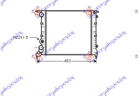 HLADNJAK MOTORA 1.2 8V -AC (35×37.8×2.6) RENAULT CLIO (1996-1998) (OEM: 7701034768)