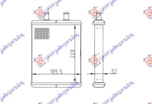 GREJAC KABINE (B) +/ – AC (200×185)DENS TIP IVECO DAILY (2007-2011) (OEM: 3802174)