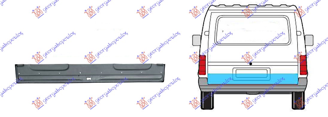 OPLATA VRATA GEPEKA (1 VR) DONJA (20 cm) FORD TRANSIT (1995-2000)