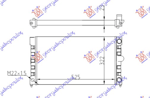 HLADNJAK MOTORA 1.6 – 1.8 – A/C (52×32) VW PASSAT (1989-1993) (OEM: 353121253AC)