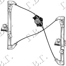 PODIZAC PREDNJEG PROZORA EL.BEZ MOTORA Leva str. SEAT TOLEDO (1999-2004) (OEM: 1M0837461, 1M0837461A)