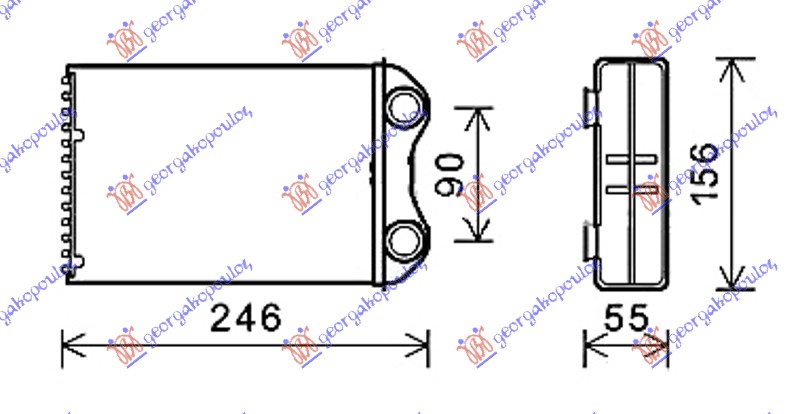 GREJAC KABINE (BR) (200x154x32) MINI COOPER/ONE (R50/R53) (2002-2006) (OEM: 64111497527)