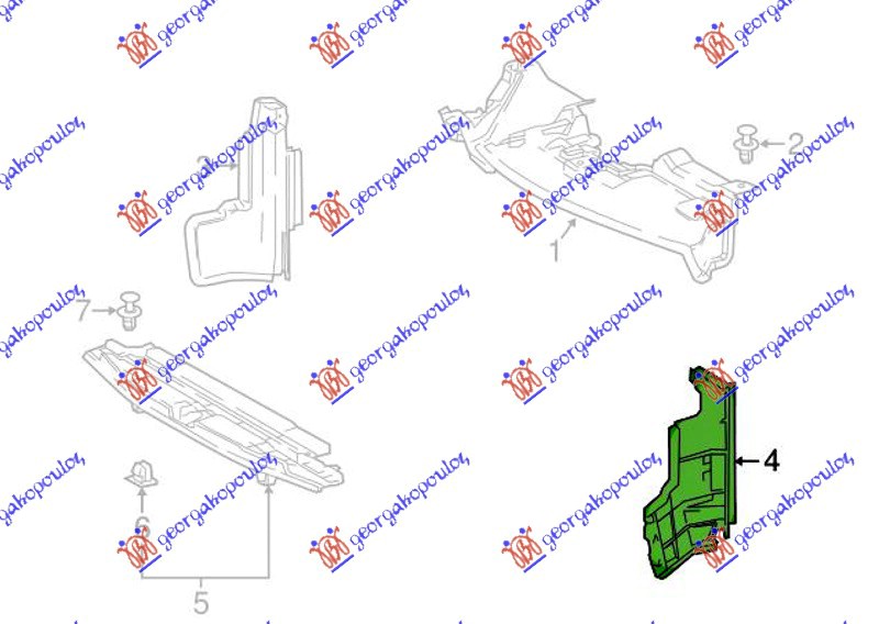 DRZAC HLADNJAKA VERTIKALNI PLASTICNI Leva str. TOYOTA C-HR (2016-2019) (OEM: 16595-0T040, 16595-0T050, 165950T040)