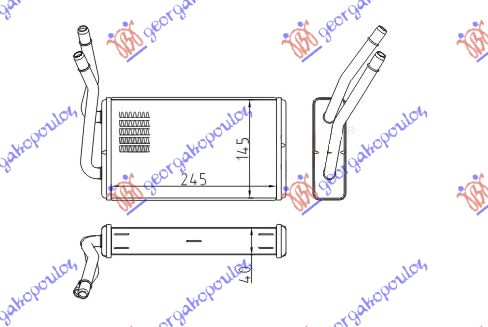 GREJAC KABINE (B) – AC (247×146) FORD TRANSIT (2000-2006) (OEM: 4042575)