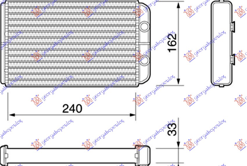 GREJAC KABINE (BR) (240x160x32) LANCIA LYBRA (1999-2005) (OEM: 46722837)