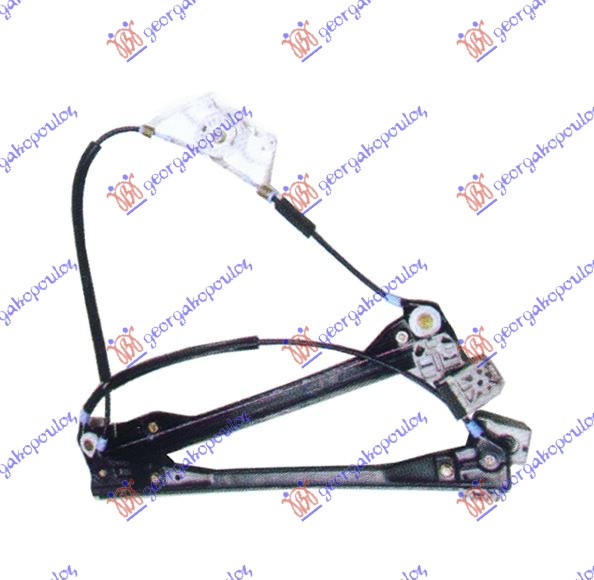 PODIZAC PREDNJEG PROZORA 3 VRATA ELEKTRICNI BEZ MOTORA Leva str. VW GOLF IV (1998-2004) (OEM: 1J3837461DS)