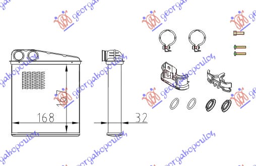 GREJAC KABINE (B) +/ – AC (167×168) RENAULT MODUS (2008-2013) (OEM: 27140-AX700, 27140AX700)