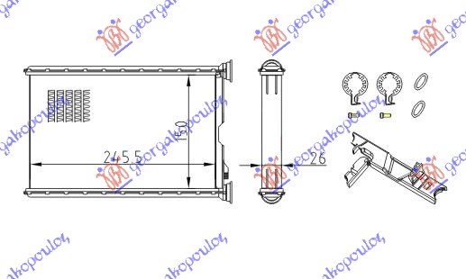 GREJAC KABINE (B) +/ – AC (150×245)VAL.TIP BMW SERIES 3 (E92/93) COUPE/CABRIO (2007-2011) (OEM: 64119128953)