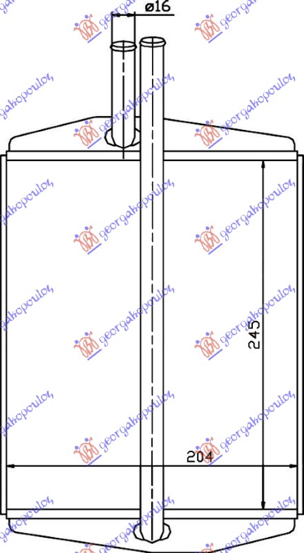 GREJAC KABINE (BR) (245x210x16) FORD FIESTA (1999-2002) (OEM: 1206843.101167, 1206843101167, XS6H18B539AA,1113626)