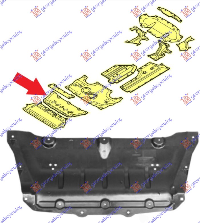 ZASTITA MOTORA ZADNJA (POGON NA ZADNJIM) BMW SERIES 7 (G11/G12) (2015-2019) (OEM: 51757363730)