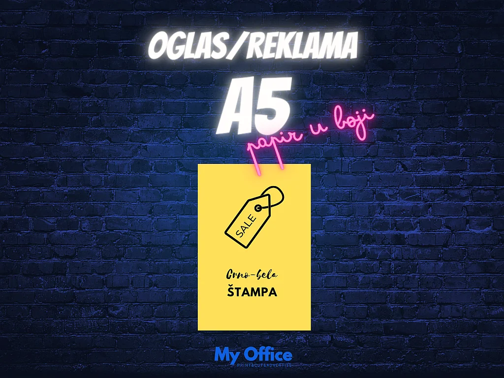 Oglas/reklama/plakata A5 format papir u boji!