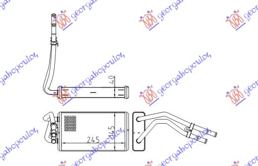 GREJAC KABINE (B)+/ – AC (245×152) FORD TRANSIT (1995-2000) (OEM: 1098223)