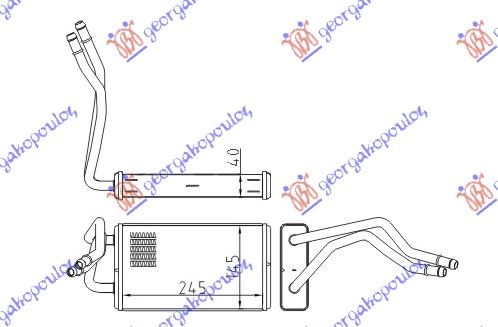 GREJAC KABINE (B) +AC (247×146) FORD TRANSIT (2000-2006) (OEM: 4042576)