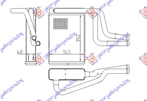 GREJAC KABINE (B) +/ – AC (196×146) FORD MONDEO (1996-2000) (OEM: 1114283)