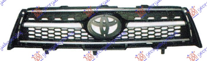 PVC MASKA CRNA SA HROM LAJSNAMA 08- TOYOTA RAV 4 (2005-2010) (OEM: 53101-42250, 5310142250)