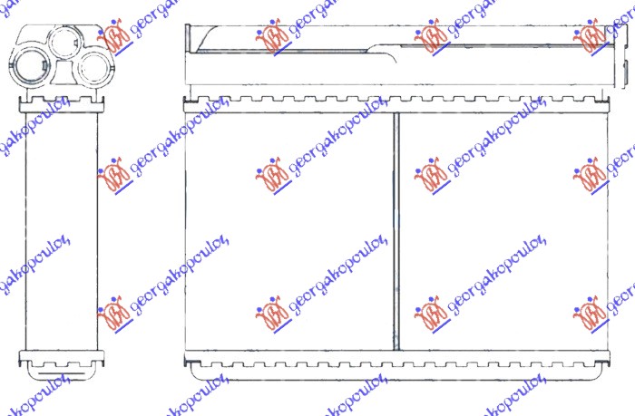 GREJAC KABINE BENZIN/DIZEL (248×144) BMW SERIES 3 (E36) SDN (1990-1998) (OEM: 1393212, 9172187002, 64111393212)