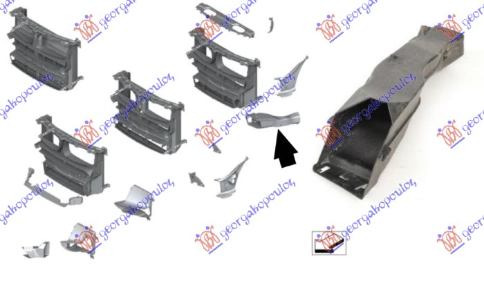 USMERIVAC VAZDUHA PREDNJI ZA KOCNICU M-SPORT Leva str. BMW X5 (F15) (2013-2018) (OEM: 51748055209)