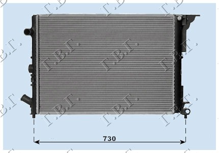 HLADNJAK MOTORA +A/C (39×39.5X1.9) RENAULT 9 (1981-1992) (OEM: 7701032542)