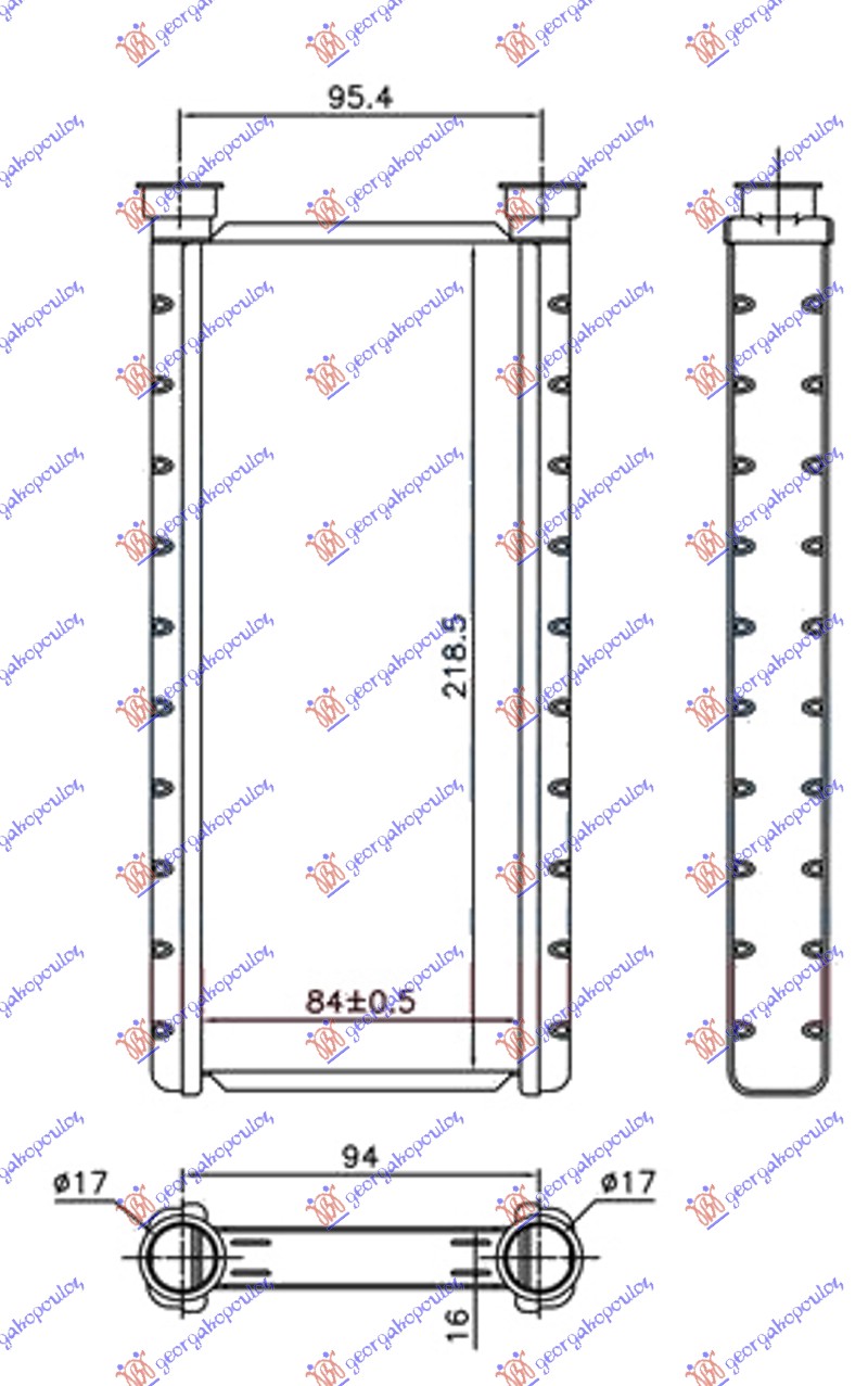 GREJAC KABINE (BR) (85x220x16) MITSUBISHI SPACE STAR (2016-2020) (OEM: 7801A952)