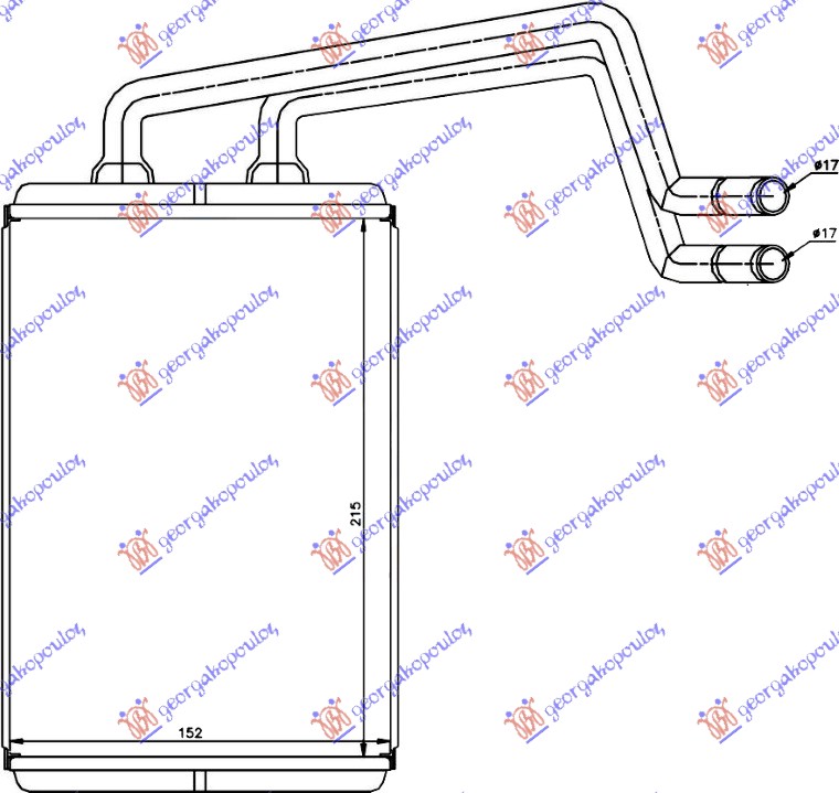 GREJAC KABINE (BR) (215x150x16) HYUNDAI ELANTRA (2004-2007) (OEM: 971382D000)