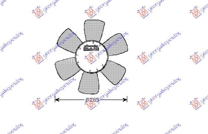 VENTILATOR (+A/C) (MOTOR+ELISA) BENZIN – DIZEL VW PASSAT (1989-1993) (OEM: 165959455AM)