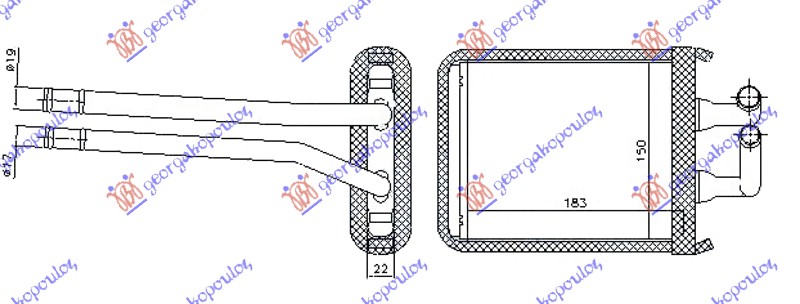 GREJAC KABINE (BR) (180x150x20) KIA PICANTO (2004-2008) (OEM: 9713807000)