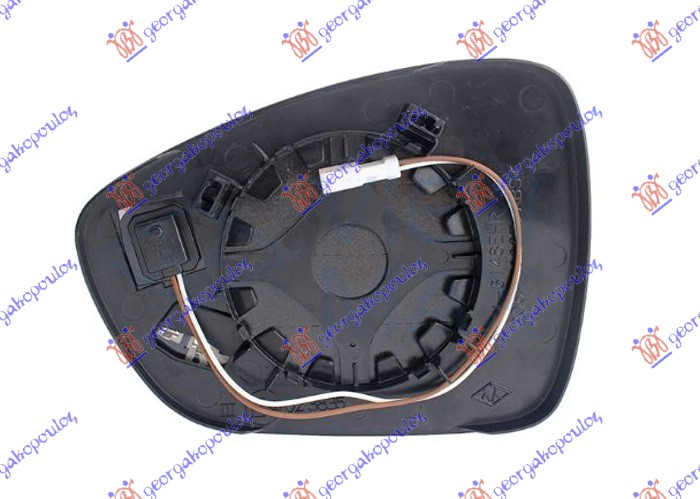 STAKLO RETROVIZORA SA GREJACEM SENZOR MRTAV UGAO GL Desna str. PEUGEOT 508 (2015-2018) (OEM: 1612167880)
