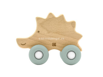 KikkaBoo drvena igračka sa silikonskom glodalicom hedgehog mint ( KKB10244 )