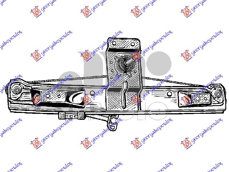 PODIZAC ZADNJEG PROZORA MEHANICKI 5VR (A KV) Leva str. OPEL CORSA E (2015-2019) (OEM: 5140105)