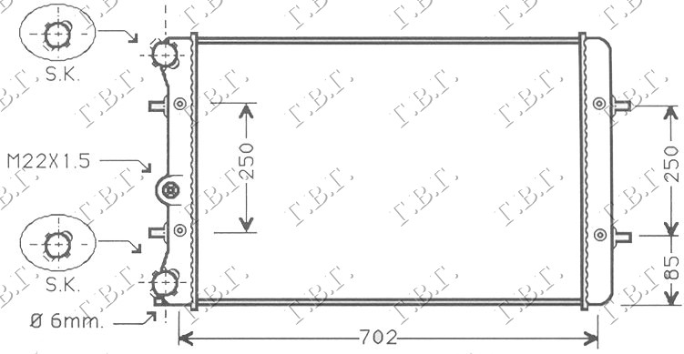 HLADNJAK SVI MODELI BENZIN – DIZEL M/A+/ – AC (65×41.5 AUDI A3 (1996-2003) (OEM: 1J0121253A, 1J0121253AB, 1J0121253AD)