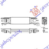 HLADNJAK INTERCOOLER 1.3 CDTi (45x100x53) 55 KW OPEL CORSA D (2006-2015) (OEM: 55702004)