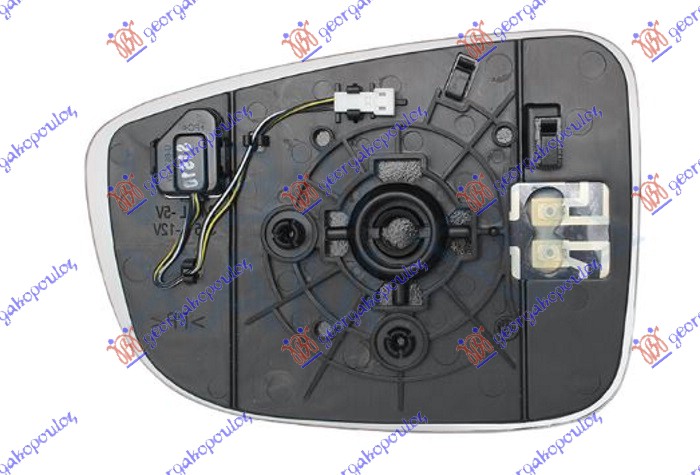 STAKLO RETROVIZORA SA GREJACEM MRTAV UGAO Desna str. MAZDA 2 (2014-2020) (OEM: B62T-69-1G1, B62T691G1)