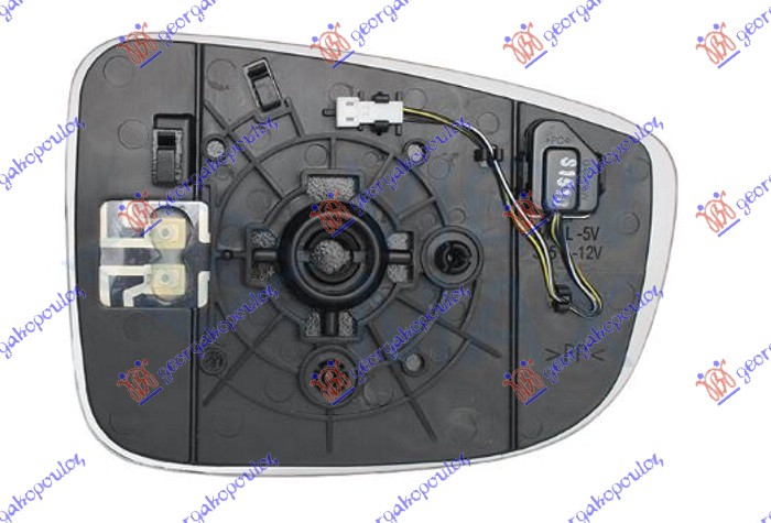 STAKLO RETROVIZORA SA GREJACEM MRTAV UGAO Leva str. MAZDA 2 (2014-2020) (OEM: BSR1-69-1G7, BSR1691G7)