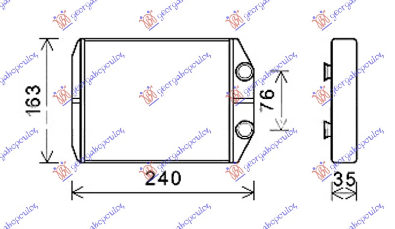 GREJAC KABINE (BR) (190x155x26) DACIA LODGY (2012-) (OEM: 271154491R)