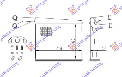 GREJAC KABINE (B) +/ – AC (165×220) VALE MERCEDES SPRINTER 208-416 (W901-905) (1995-2006) (OEM: A0038356101)