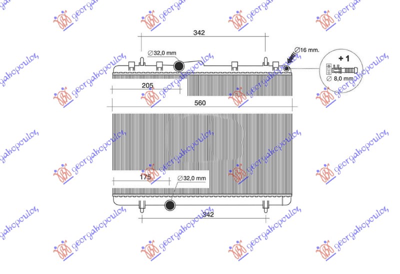 HLAD. MOTORA 1.6-2.0 DIZEL MAN (380×549) CITROEN C5 (2008-2016) (OEM: 1330.J9, 1330.V3, 1330J9)