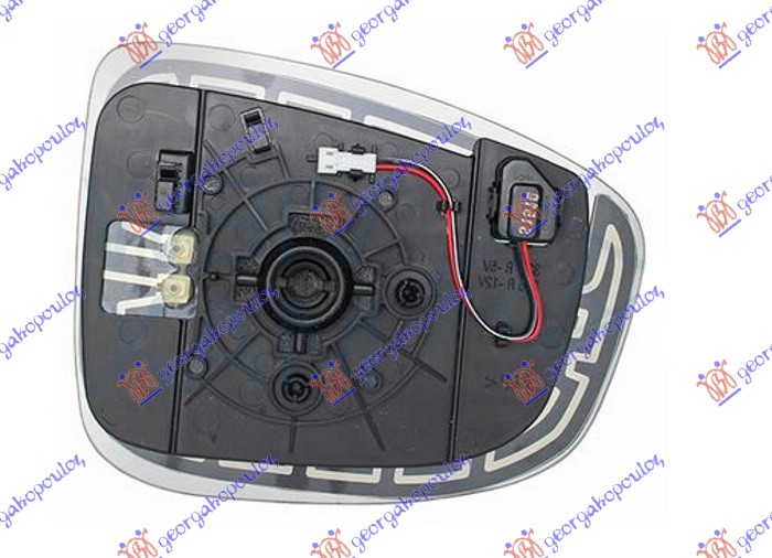 STAKLO RETROVIZORA SA GREJACEM (MRTAV UGAO) Leva str. MAZDA CX5 (2011-2017) (OEM: DB2S-69-1G7, DB2S691G7, KD51-69-1G7B)