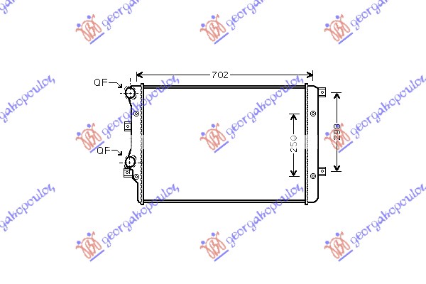 HLADNJAK MOTORA 1.4 BEN 1.9 DIZ (65×41) VW GOLF V (2004-2008) (OEM: 1K0121253AA, 1K0121253H, 5K0121253D)