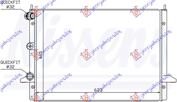 HLADNJAK MOTORA 2.8 i-24V (63.5×47) 00- SEAT ALHABRA (1995-2010) (OEM: 1108999, 7M3121253A)