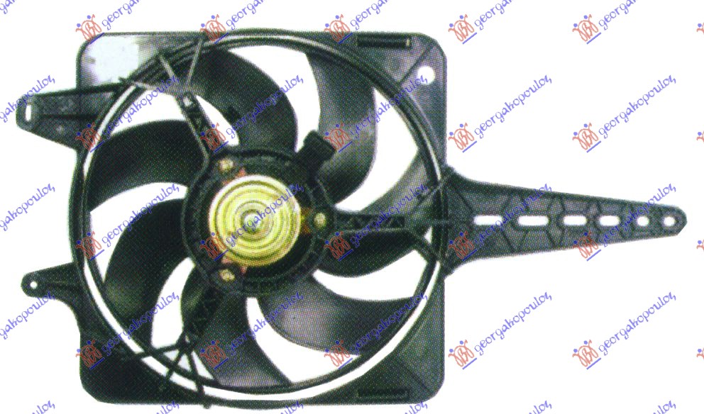 VENTILATOR KOMPLET 1.6/1.8 ( – A/C) LANCIA DEDRA (1989-1999) (OEM: 7608426)