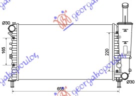 HLADNJAK 1.2 8V-16V 03-(58×31.7×18) TIP VALEO FIAT PUNTO (2003-2011) (OEM: 51724188)