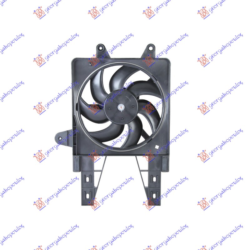 VENTILATOR KOMPLET 55 (-A/C) BENZIN FIAT PUNTO (1995-1999) (OEM: 7741200, 46442935, 46541534)