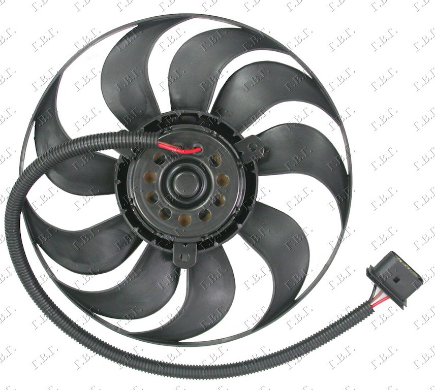 VENTILATOR A/C (MOTOR+ELISA)(29cm)BENZIN-DIZEL SKODA OCTAVIA 4 (1997-2010) (OEM: 1C0959455C, 1J0959455M)