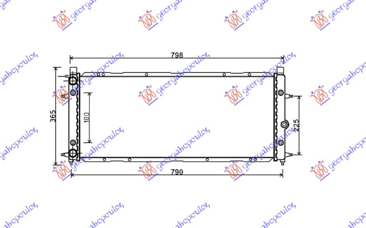 HLADNJAK MOTORA 1.8 – 2.0 – 1.9D – 2.4D (72×32) VW TRANSPORTER (T4) (1991-1996) (OEM: 701121253, 7D0121253)