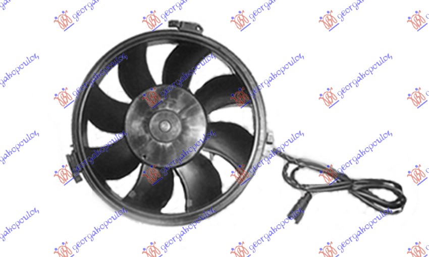 VENTILATOR KOMPLET (280mm)(OVAL.KONEKT) AUDI A6 (1997-2004) (OEM: 8D0959455P, 8D0959455R)