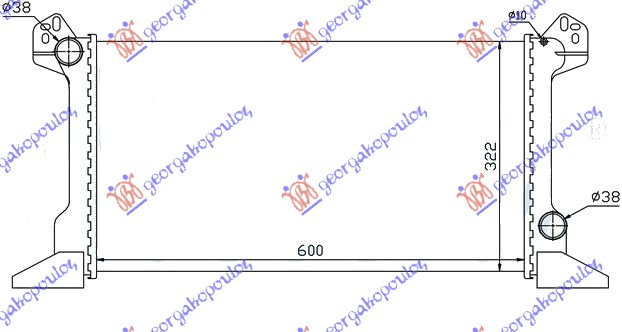 HLADNJAK MOTORA 2.0 BENZIN – 2.5ccDIESELEKTRICNI (60×33.5 FORD TRANSIT (1992-1995) (OEM: 1040077, 6640241)