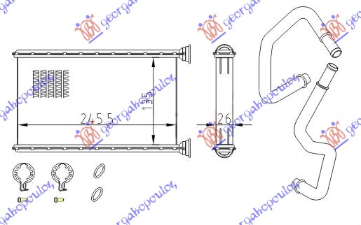 GREJAC KABINE (B)+/ – AC (135×245) DODGE NITRO (2007-) (OEM: 68003993AA)